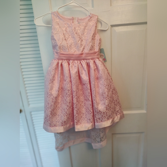 Ellie Kids | Dresses | Ellie Kids Pink Lace Dress W Minitrain | Poshmark